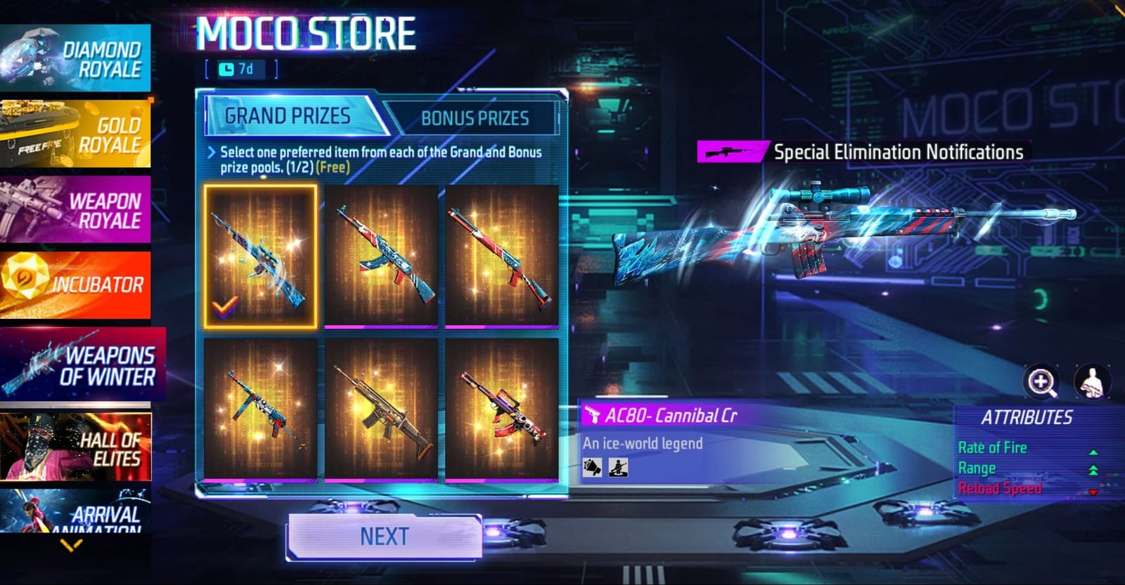 Free Fire Moco Store: How to get Cannibal Crush AC80 and more (MAX version)