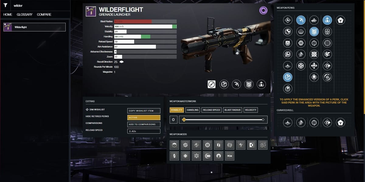 Destiny 2 god roll guide: Wilderflight for PvE and PvP