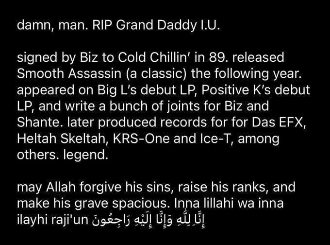 How did Grand Daddy I.U. die? Tributes pour in as veteran rapper passes ...