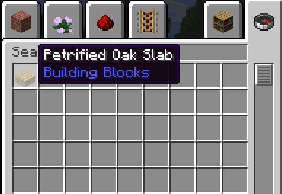 Petrified Oak Slab in Minecraft