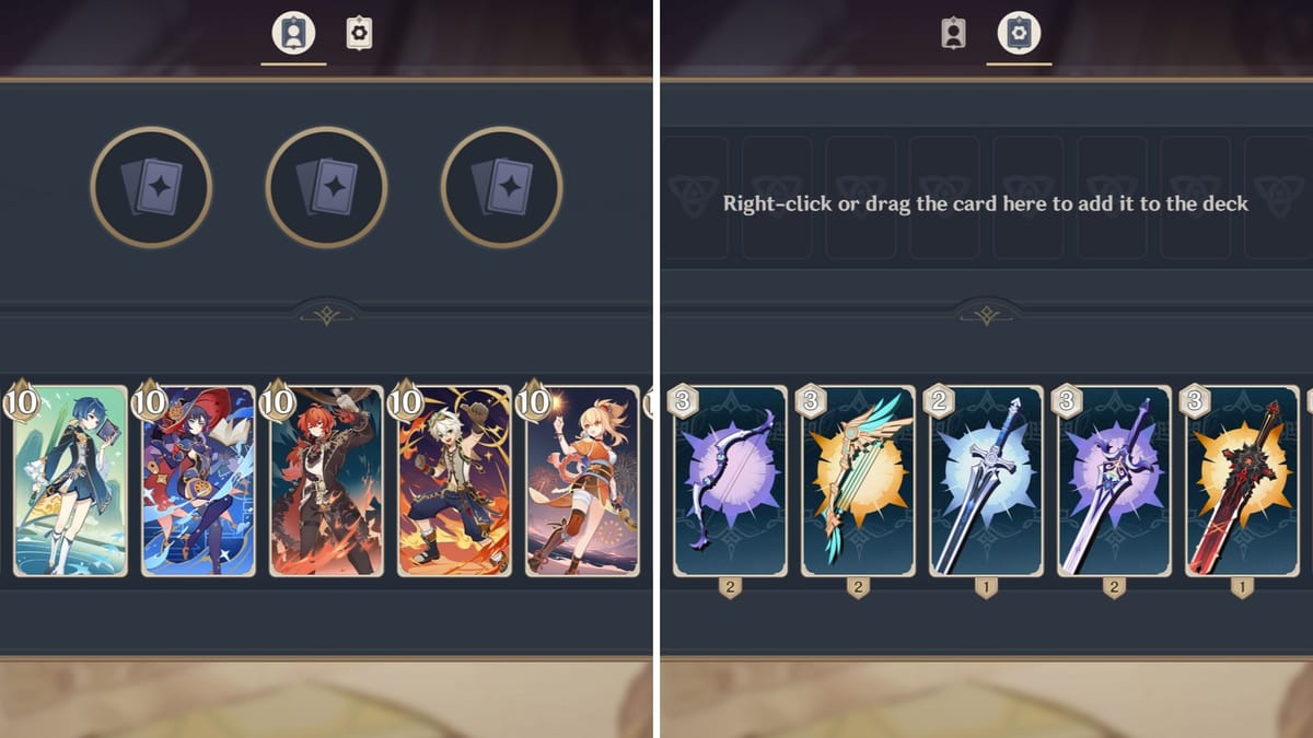 How to create a TCG deck in Genshin Impact