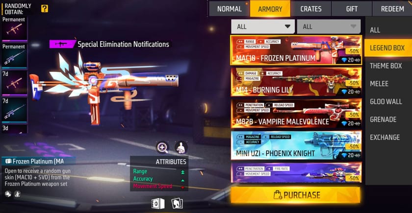 Garena launches new Free Fire MAX sale on legendary gun boxes