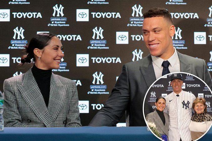 Aaron Judge: Aaron Judge thanks his wife for helping him with the ...