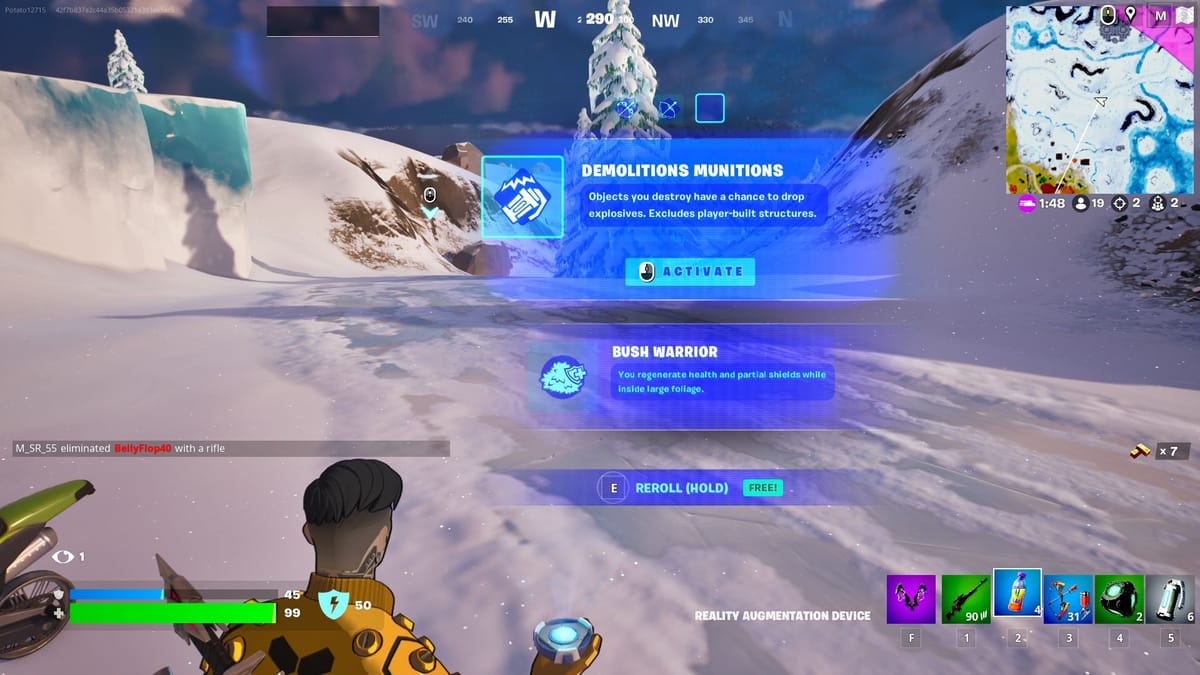 Top 5 Fortnite combat Augments in Chapter 4 Season 1