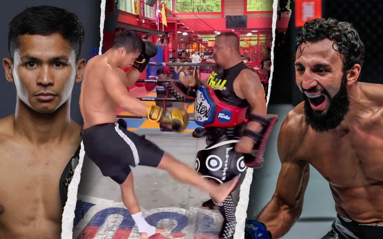 WATCH: Superbon trades leg kicks with Trainer Gae in preparation for ...