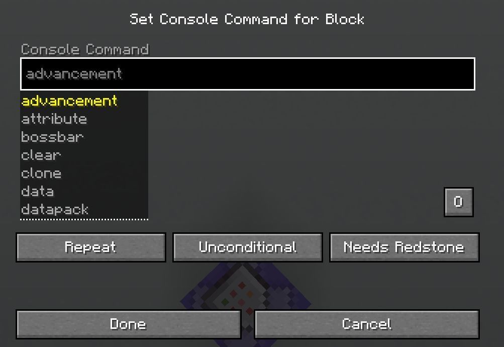 Repeating Command Block in Minecraft