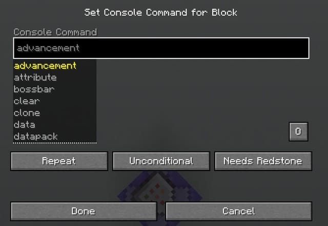 Repeating Command Block in Minecraft