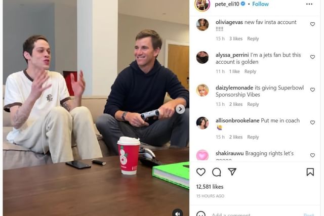 NFL fans go crazy over Pete Davidson-Eli Manning IG account as it races to 70K followers in 24 hours