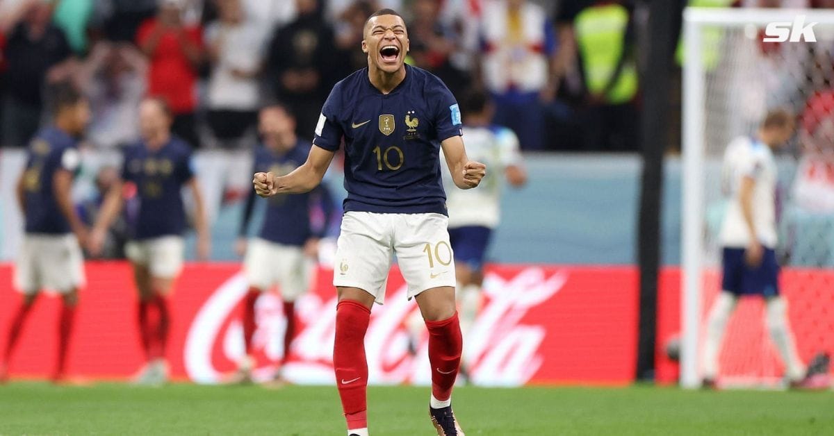 Kylian Mbappe bursts into laughter as Harry Kane misses crucial penalty ...