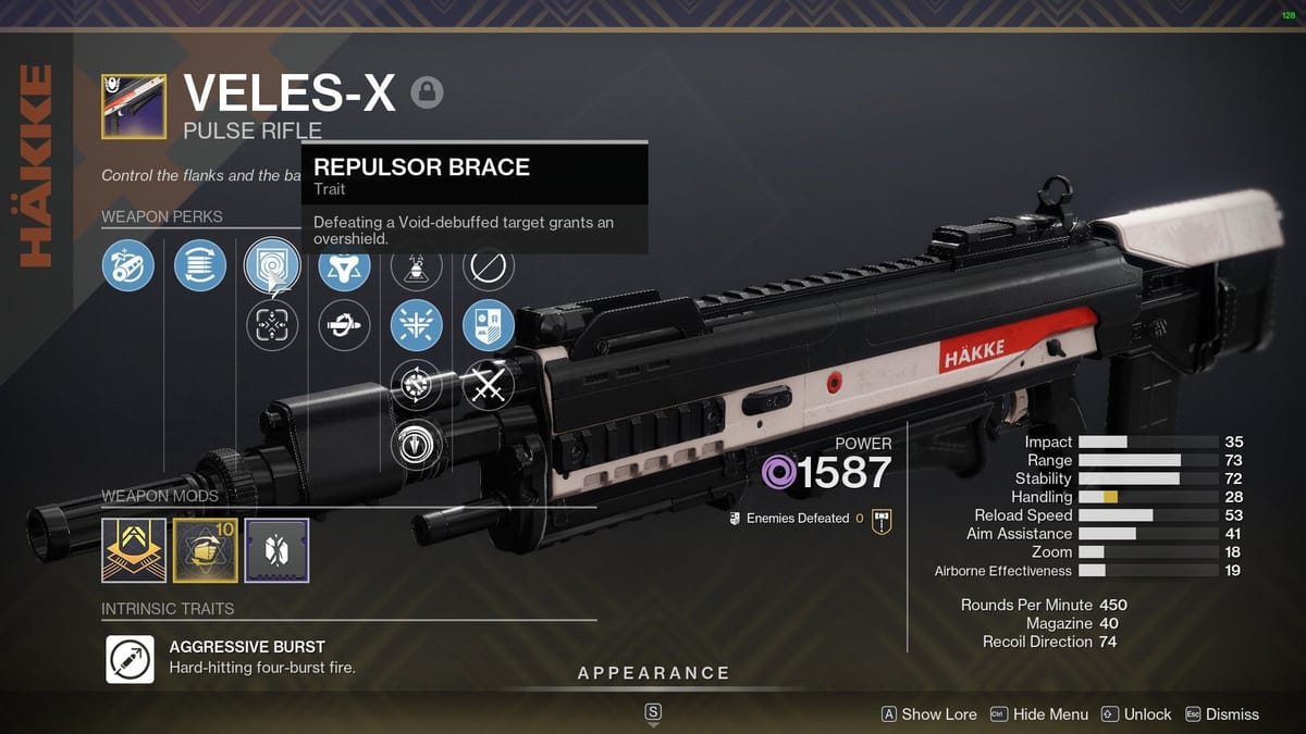 How does Repulsor Brace work in Destiny 2?