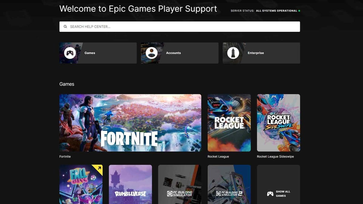 How to contact Epic Games support for Fortnite as of 2023