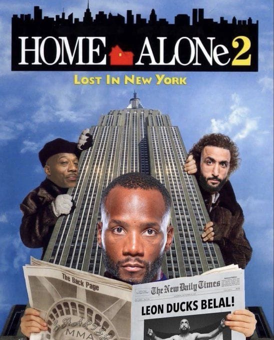 Belal Muhammad pokes fun at Leon Edwards with a hilarious 'Home Alone' meme