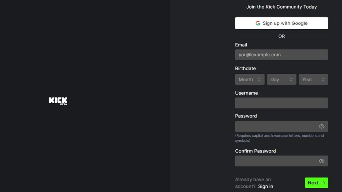 How to sign up for Kick: Process, features, and more about the ...