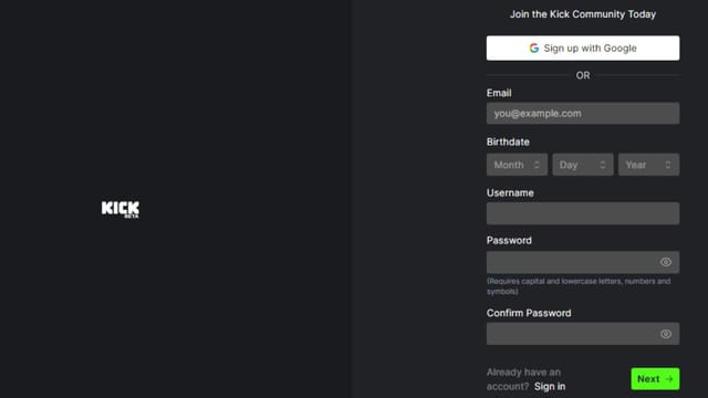 How to sign up for Kick: Process, features, and more about the ...