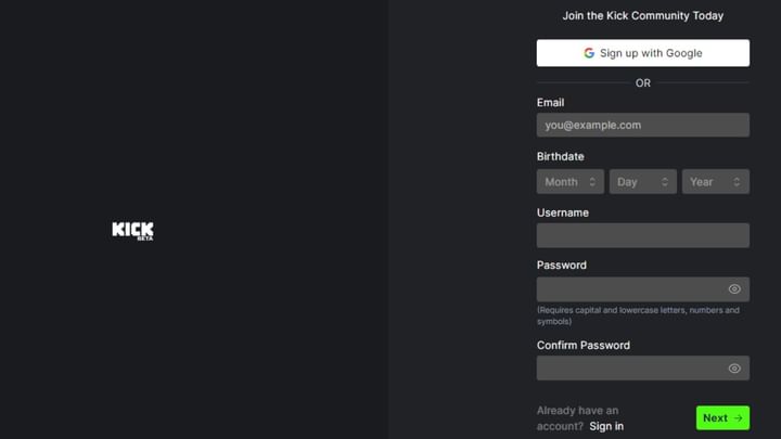How to sign up for Kick: Process, features, and more about the ...