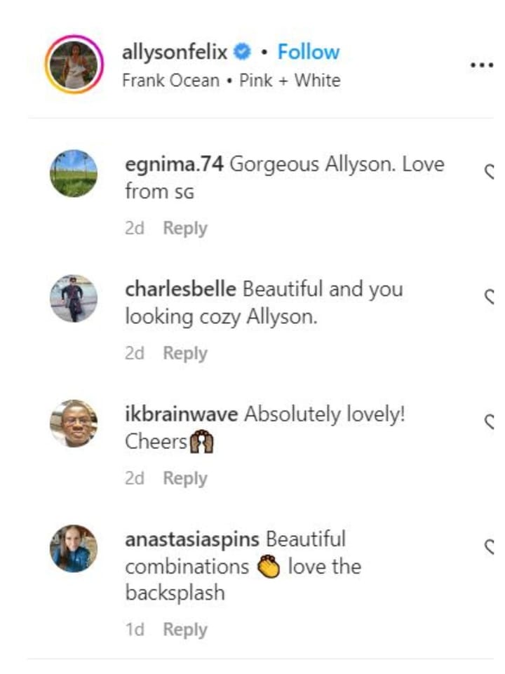 “Stunning” – Fans react to Allyson Felix’s ‘cozy’ winter look change