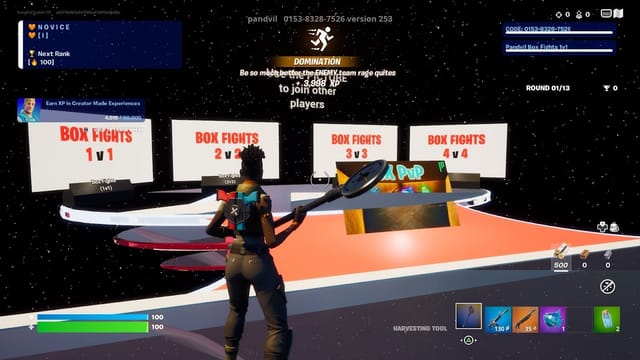 Fortnite Box Fight Codes 1v1 2022