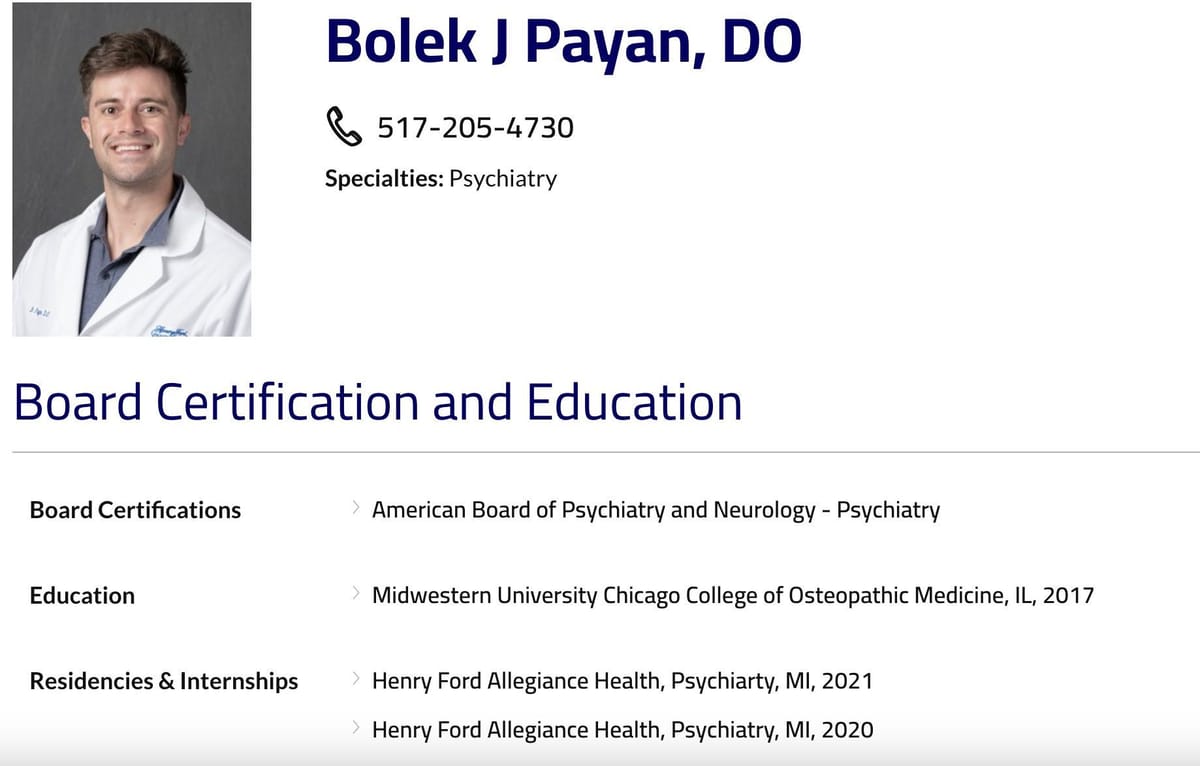 Who is Dr Bolek Payan? Michigan doctor last seen at Henry Ford Jackson ...
