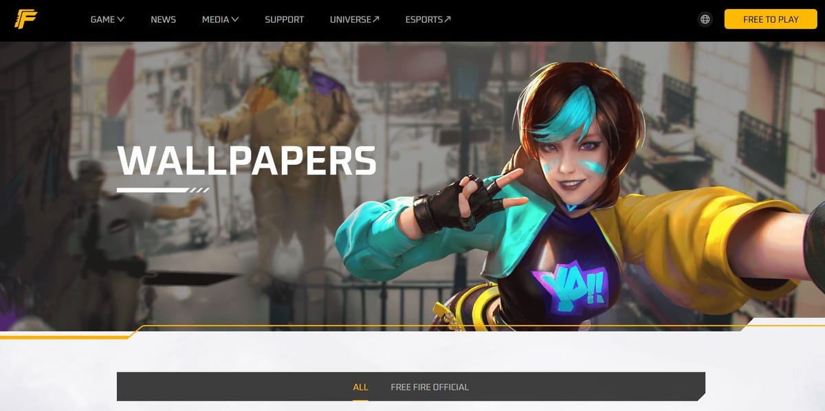How to download Free Fire wallpapers from official website