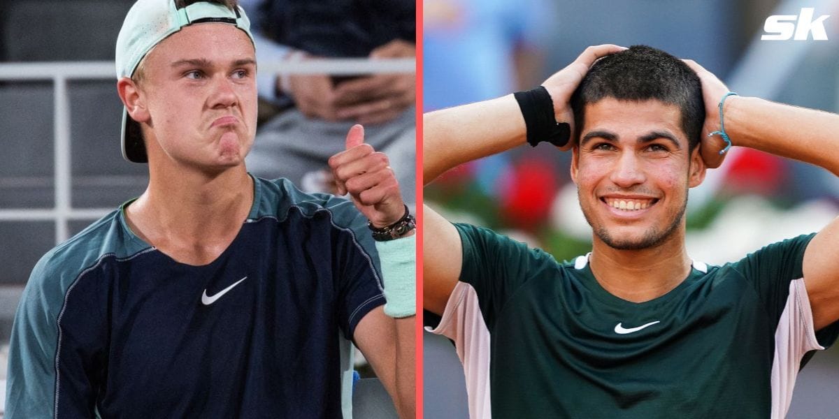 Holger Rune congratulates Carlos Alcaraz after Spaniard wins 'Most ...