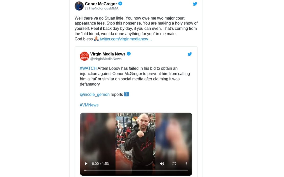 MMA News Roundup: Conor McGregor's sincere advice to "old friend" Artem ...