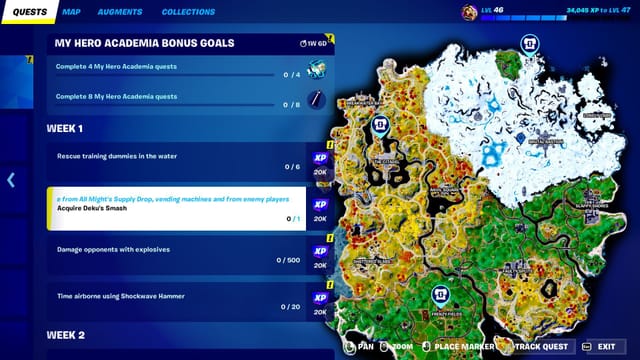 Where to find Deku's Smash Mythic weapon in Fortnite Chapter 4 Season 1