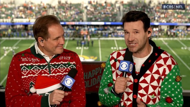 "What are they wearing", "That is one ugly sweater" - Tony Romo's ...