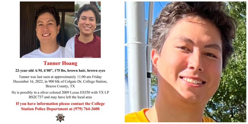 Where was Tanner Hoang last seen? Search for missing Texas A&M student ...