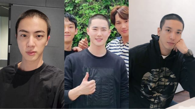 10+ K-pop idols who rocked the military buzz cut: BTS' Jin, EXO's Suho ...