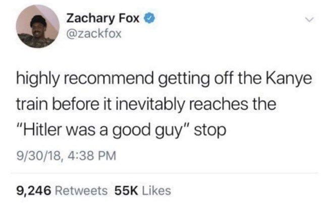 "A visionary man": Zachary Fox Kanye tweet from 2018 goes viral, leaves ...