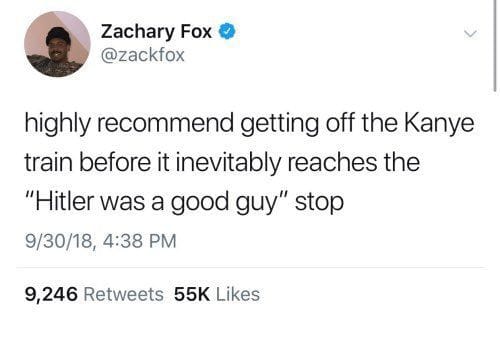 "A visionary man": Zachary Fox Kanye tweet from 2018 goes viral, leaves ...