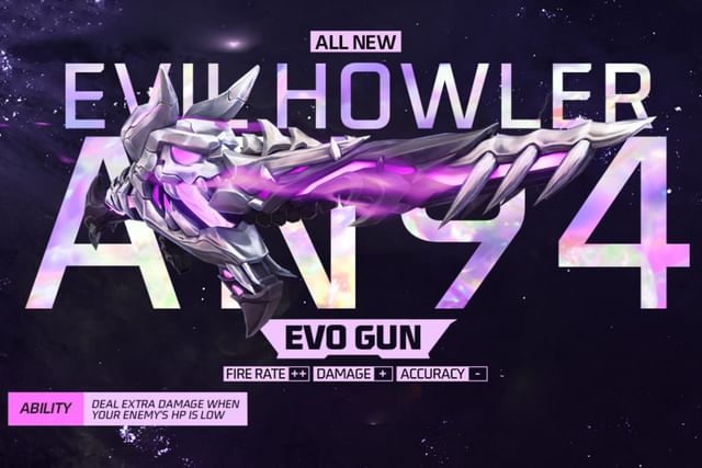 Garena releases new Evil Howler AN94 in Free Fire MAX Faded Wheel