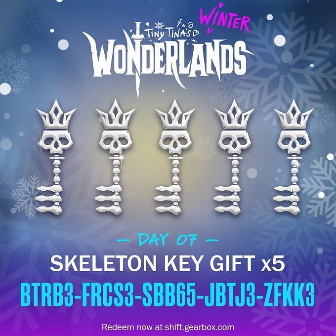 All Tiny Tinas Wonderlands December And January Shift Codes For