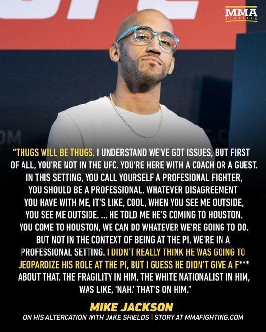 Jake Shields claims 'Nazi' jibe led to physical altercation with Mike ...