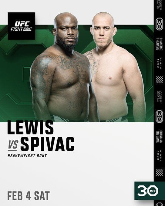 UFC rebooks Derrick Lewis vs Sergei Spivac to headline card in February ...