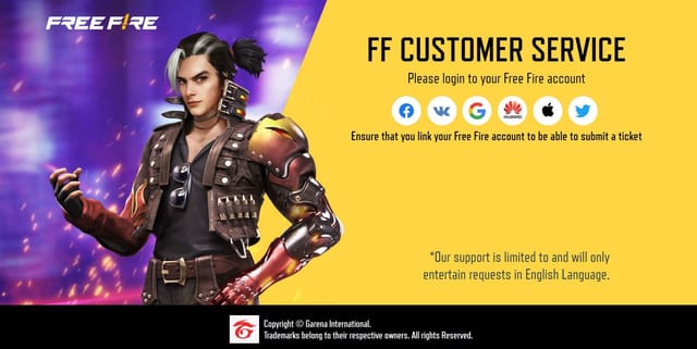 Free Fire support website: How to submit new request for any query