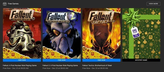Epic Games Store Holiday Sale offers Fallout Classic Collection for ...