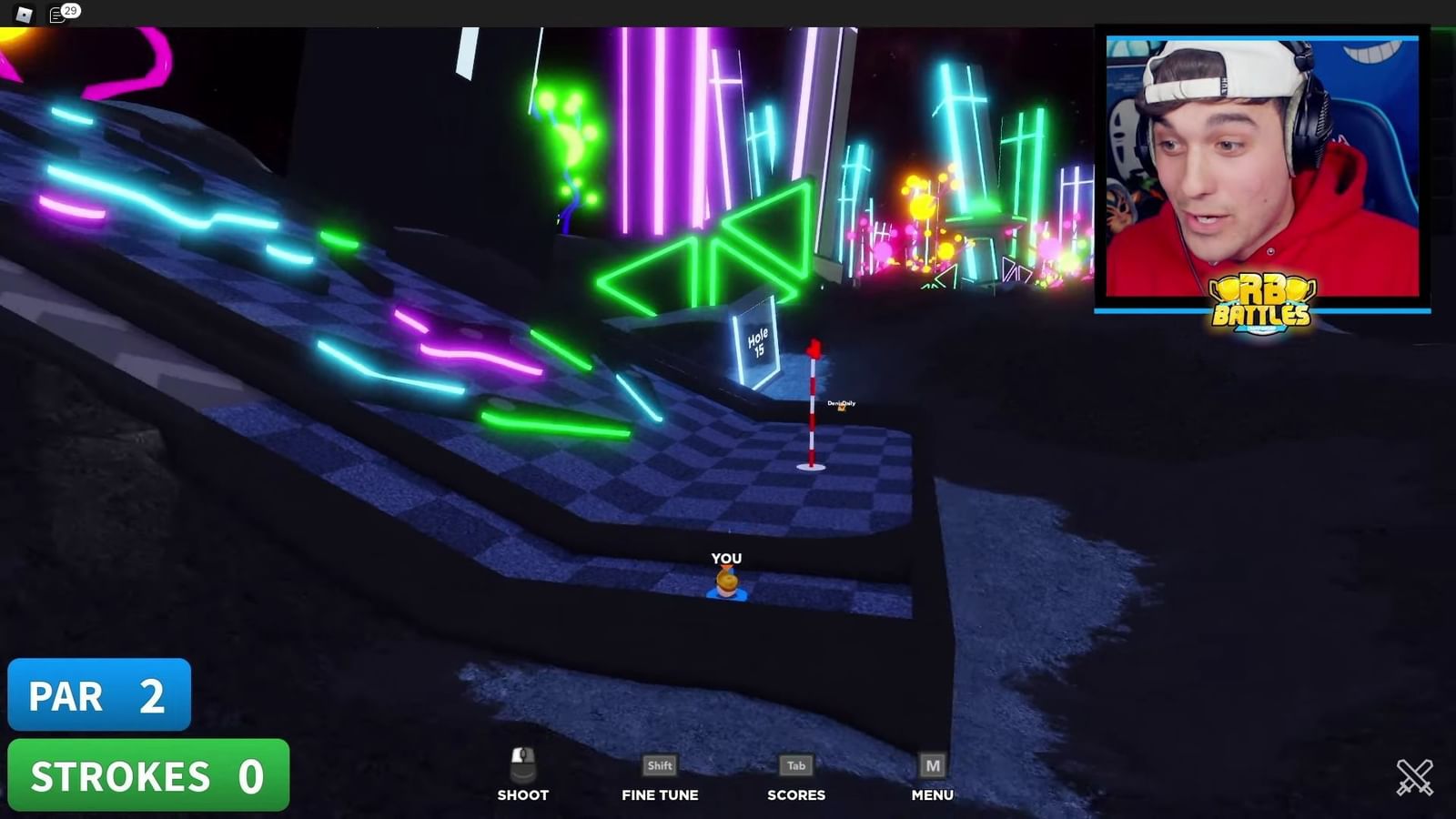 Denis vs Calixo playing Roblox Super Golf! in RB Battles Season 3 ...