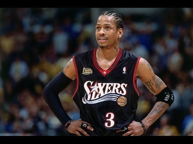 When Allen Iverson's jersey number 3 was retired as tribute to a ...