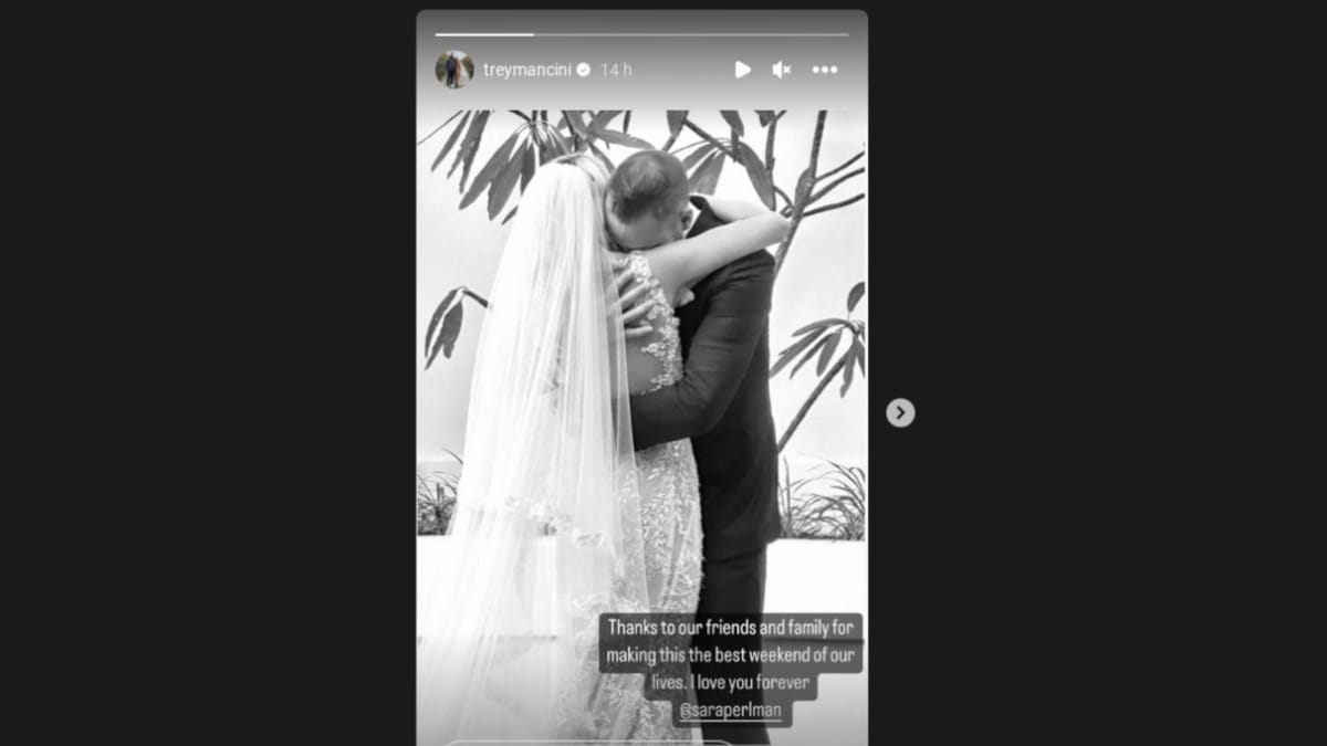 Trey Mancini's special message after marrying Sara Perlman: "I love you ...