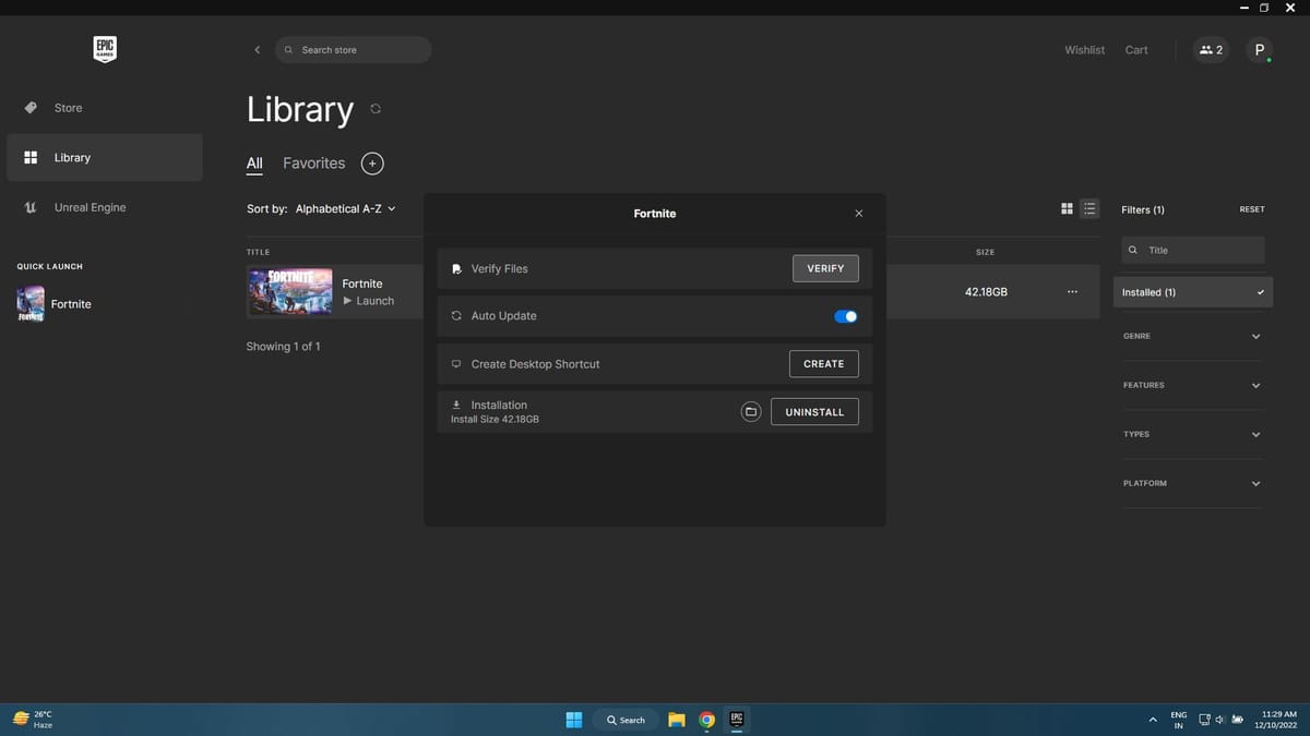 How to fix Fortnite stuck on connecting screen in Chapter 4 Season 1