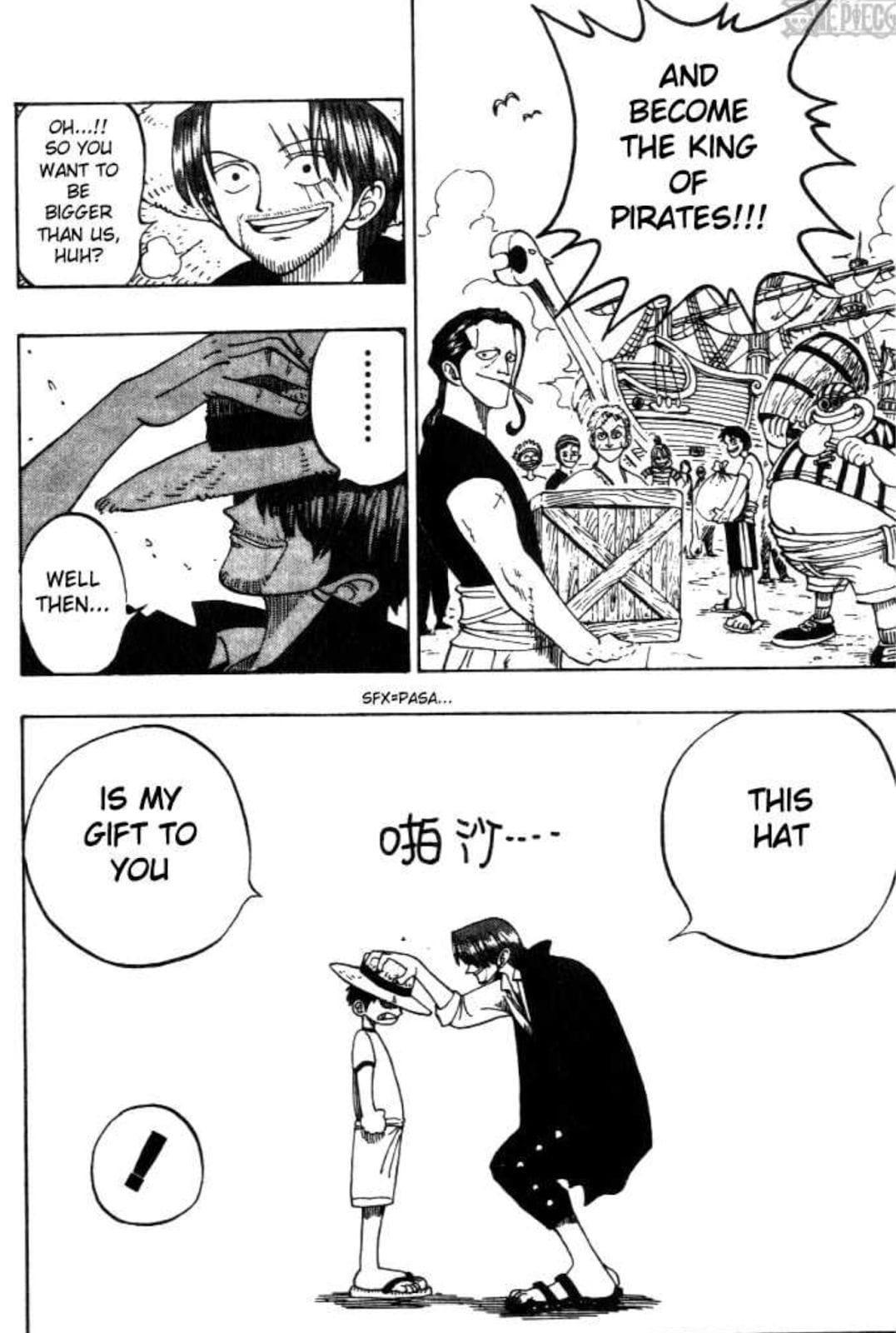 Who gave Luffy his hat?