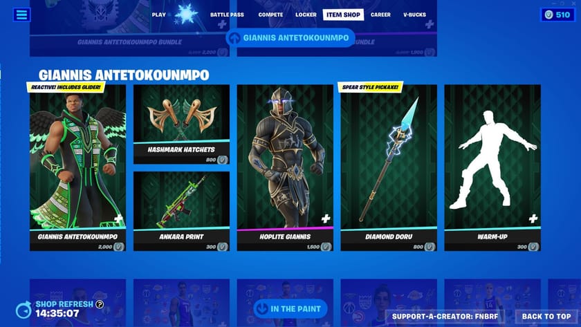 How to get the Giannis Antetokounmpo Fortnite skin