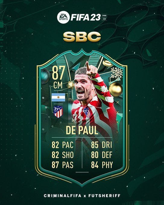 FIFA 23 leaks suggest that Rodrigo De Paul will receive an SBC card ...