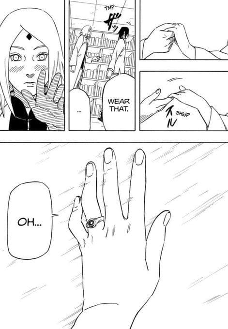 Sasuke Retsuden chapter 4 spoilers show Sasuke gifting Sakura a ring