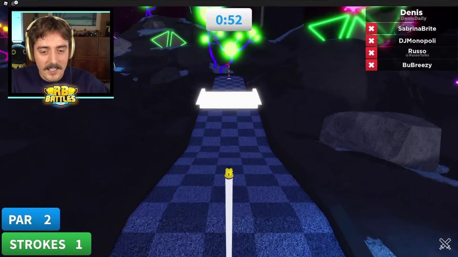 Denis vs Calixo playing Roblox Super Golf! in RB Battles Season 3 ...