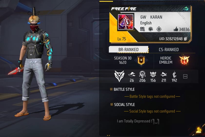 What is GW Karan's Free Fire ID? Stats, headshots, rank, YouTube ...