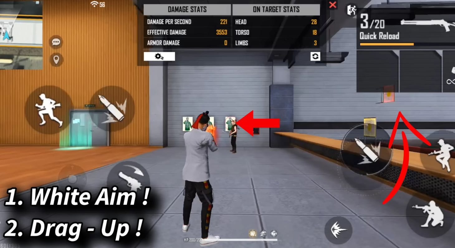 How to hit one tap and drag headshots in Free Fire MAX