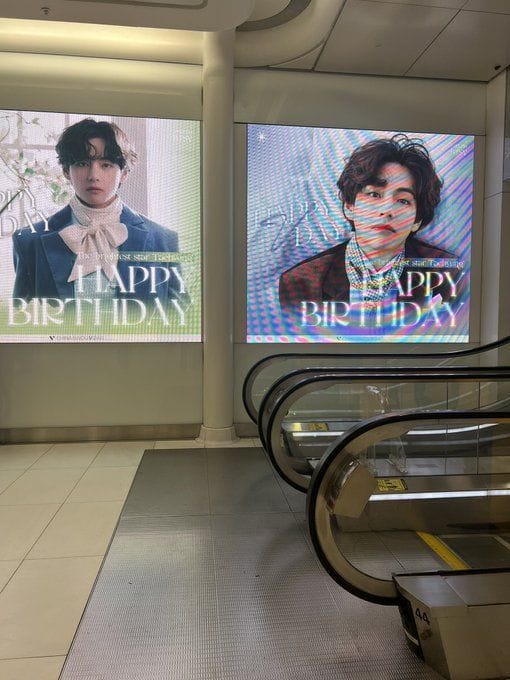 BTS’ V’s fans organize a celebratory birthday billboard on Oculus, New ...