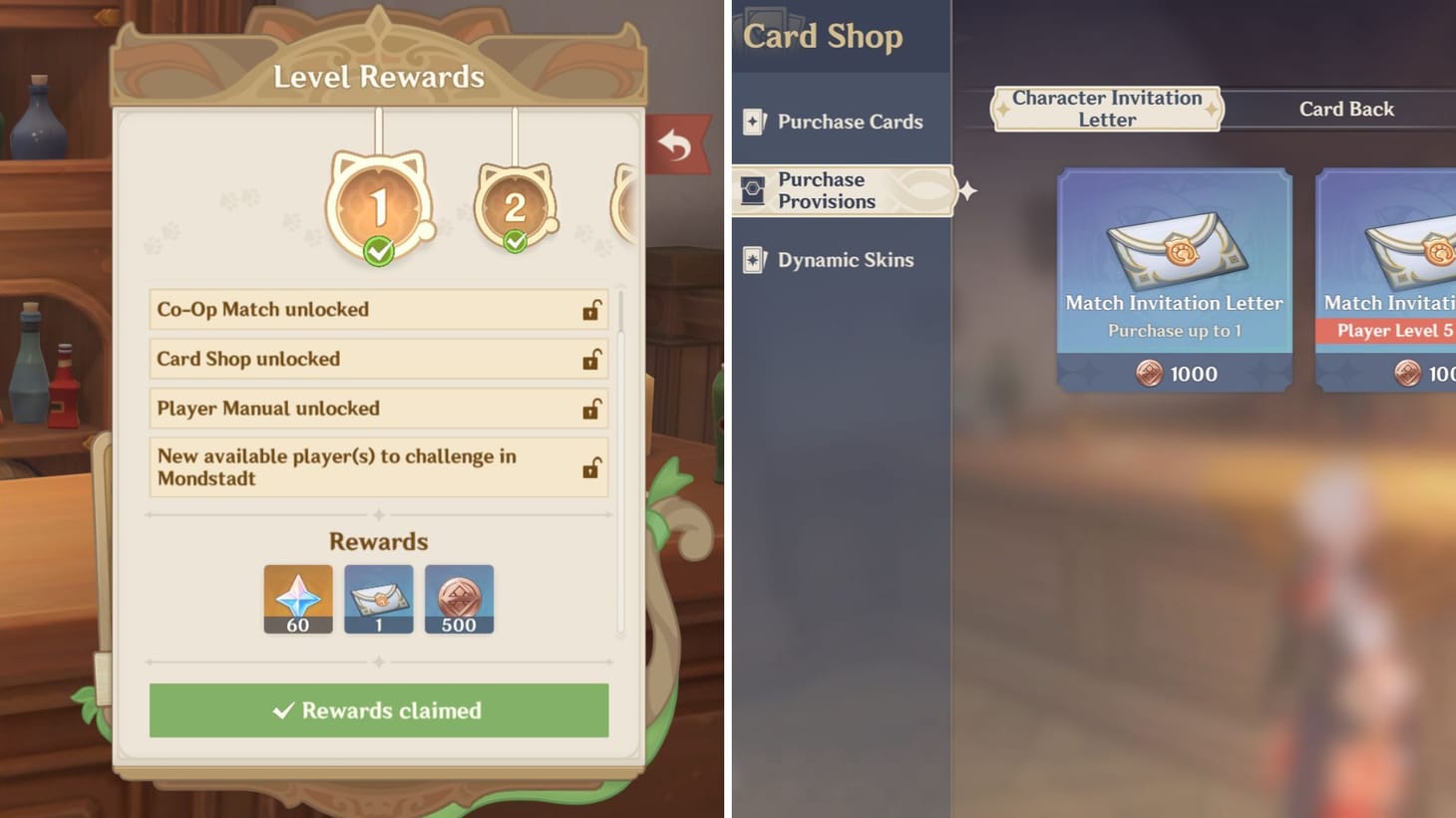 How to unlock character cards in Genshin Impact TCG: Genius Invokation ...